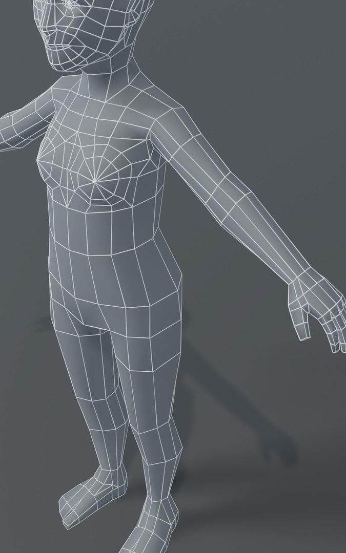 3D model girl kid body base mesh - TurboSquid 1651632