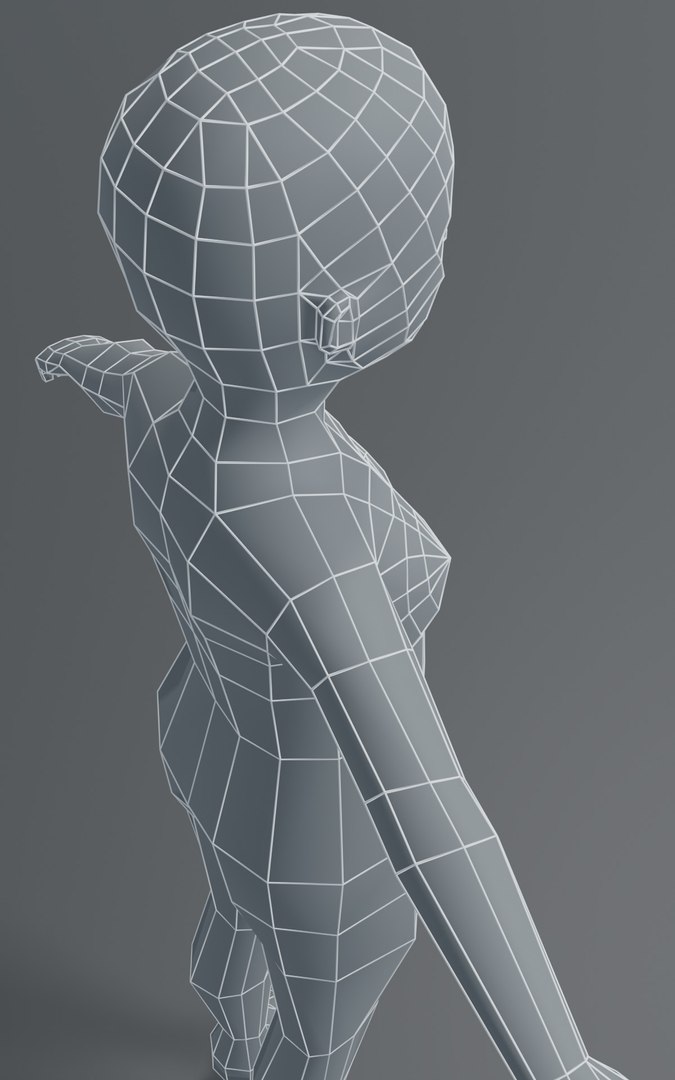 3D model girl kid body base mesh - TurboSquid 1651632