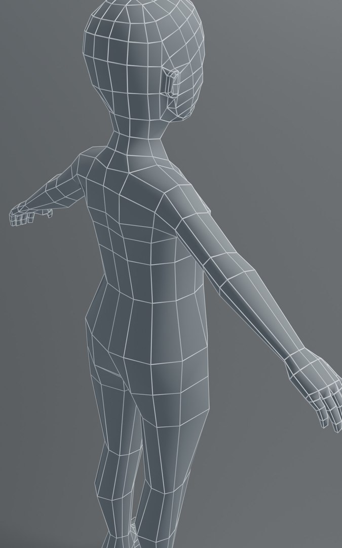 3D model girl kid body base mesh - TurboSquid 1651632