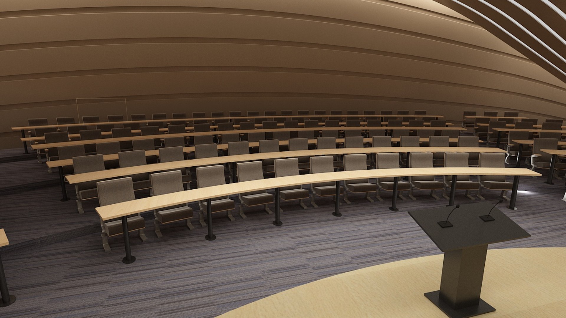 Circular Lecture Hall Model - TurboSquid 2210299