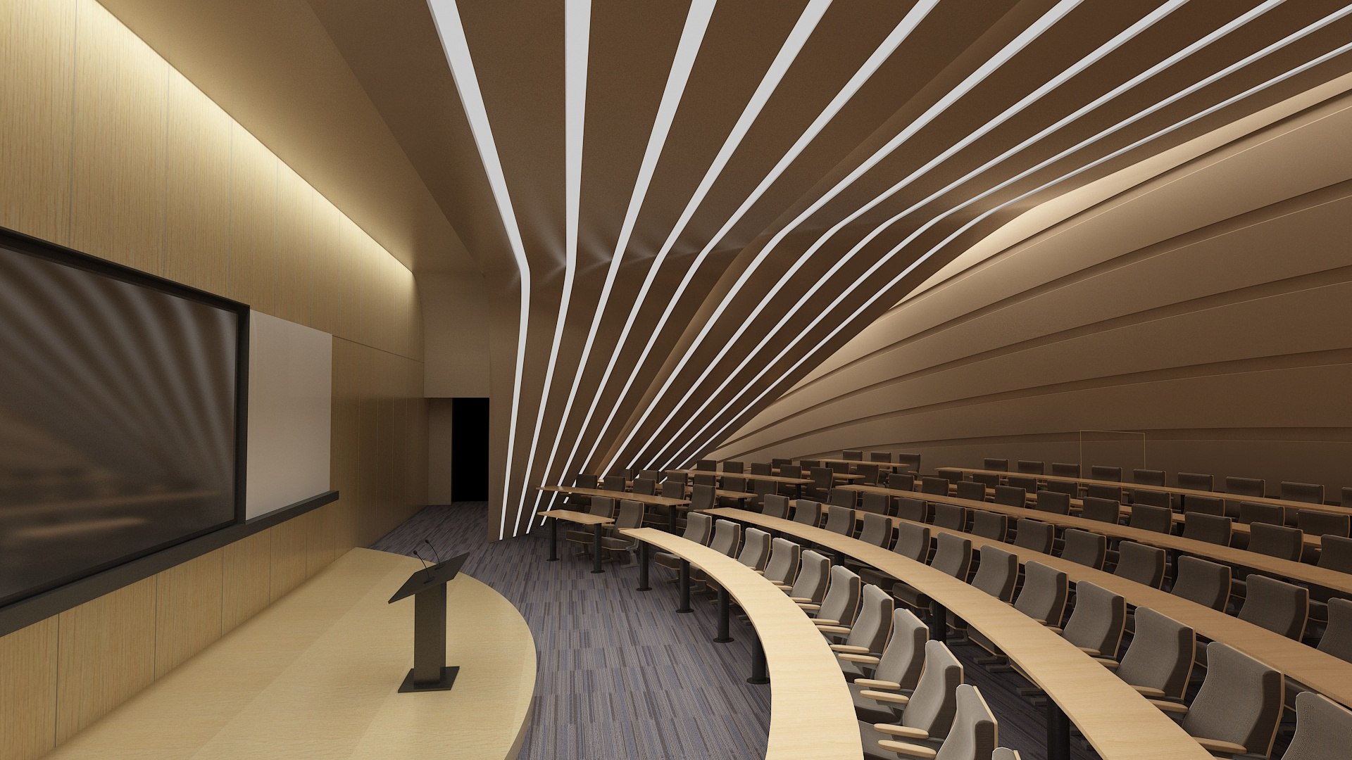 Circular Lecture Hall Model - TurboSquid 2210299