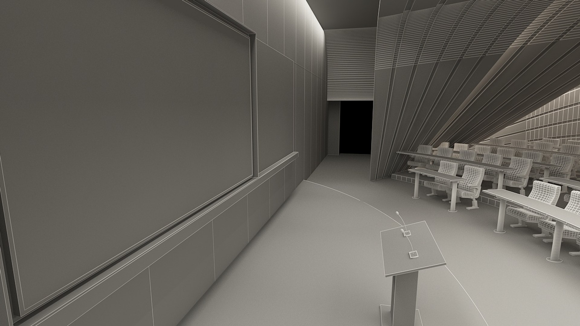 Circular Lecture Hall Model - TurboSquid 2210299