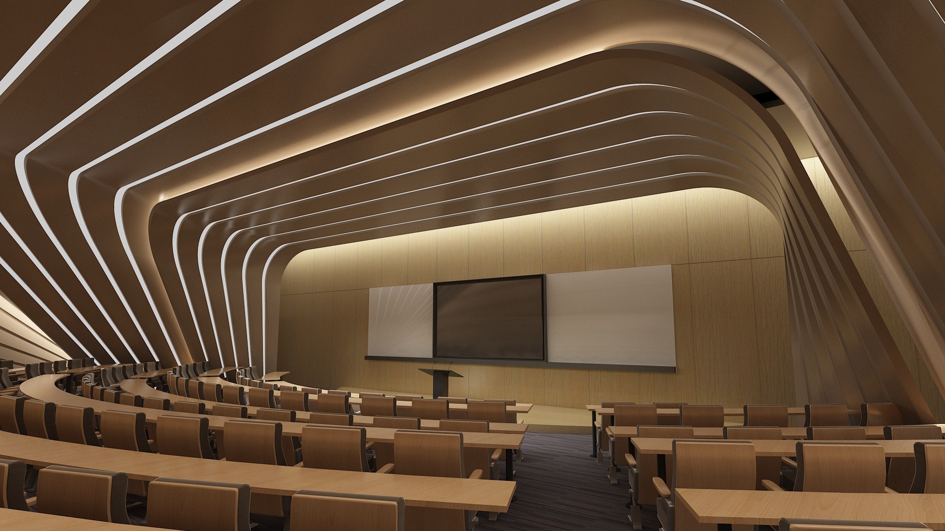 Circular Lecture Hall Model - TurboSquid 2210299