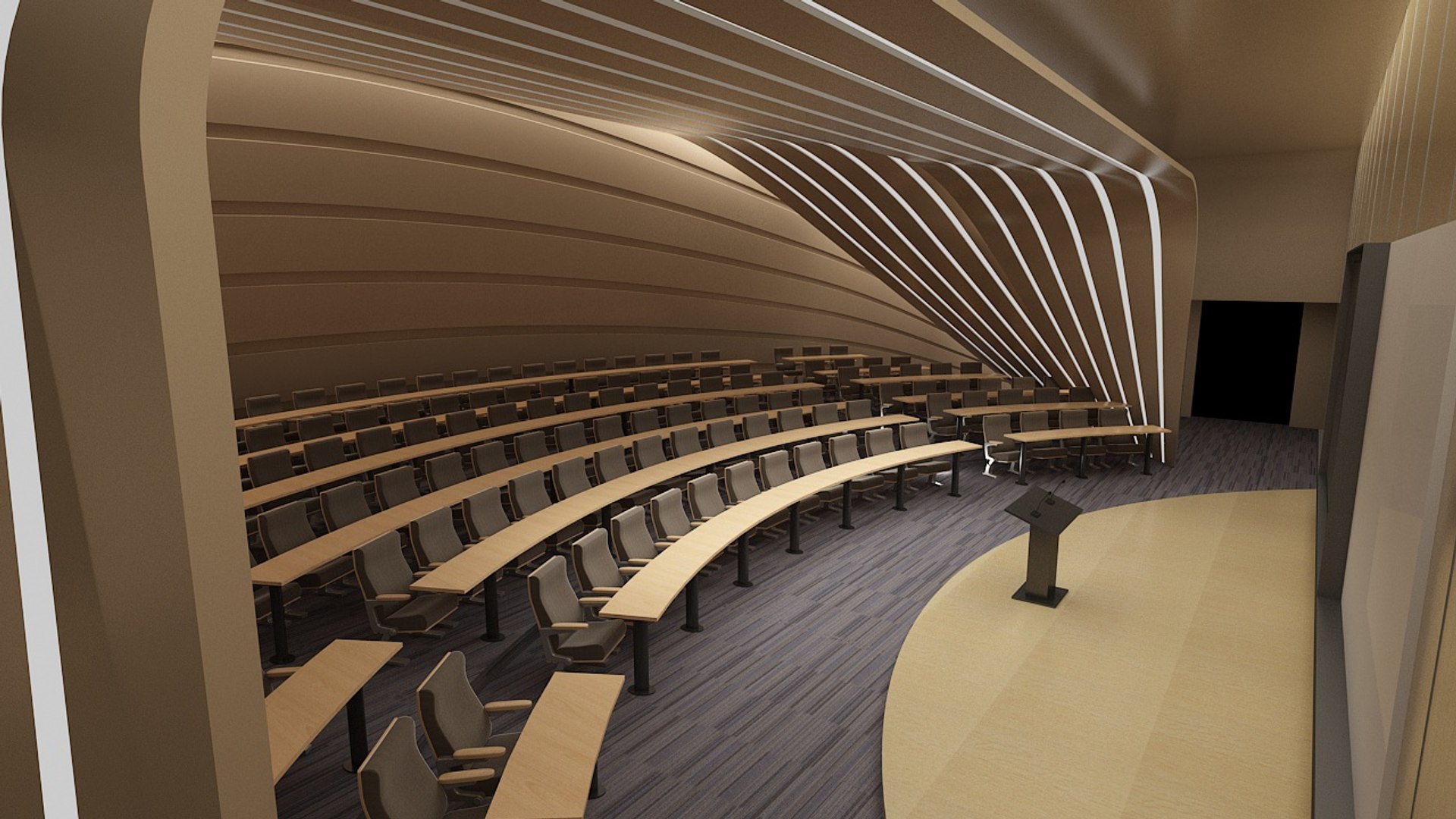 Circular Lecture Hall Model - TurboSquid 2210299