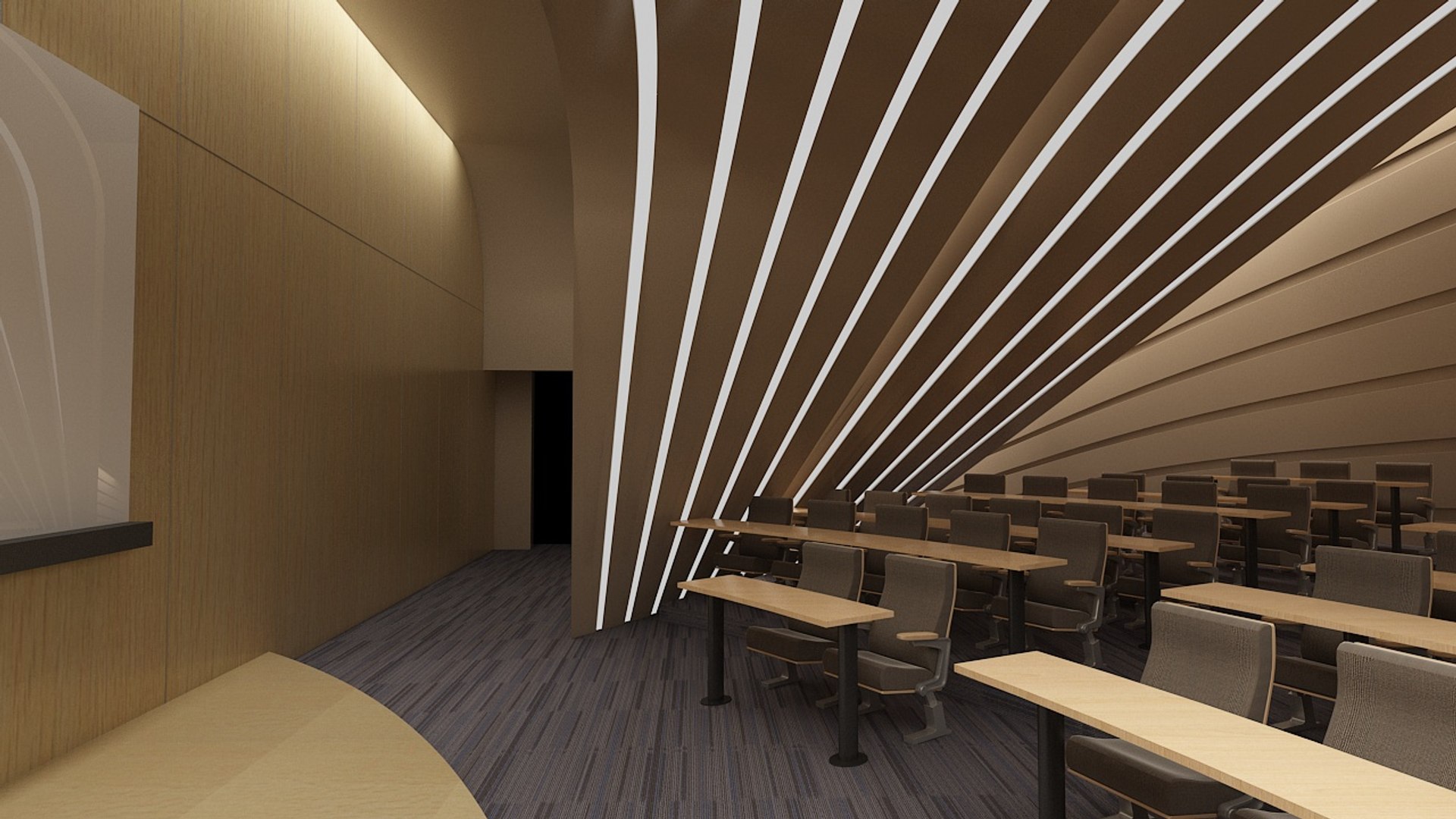 Circular Lecture Hall Model - TurboSquid 2210299