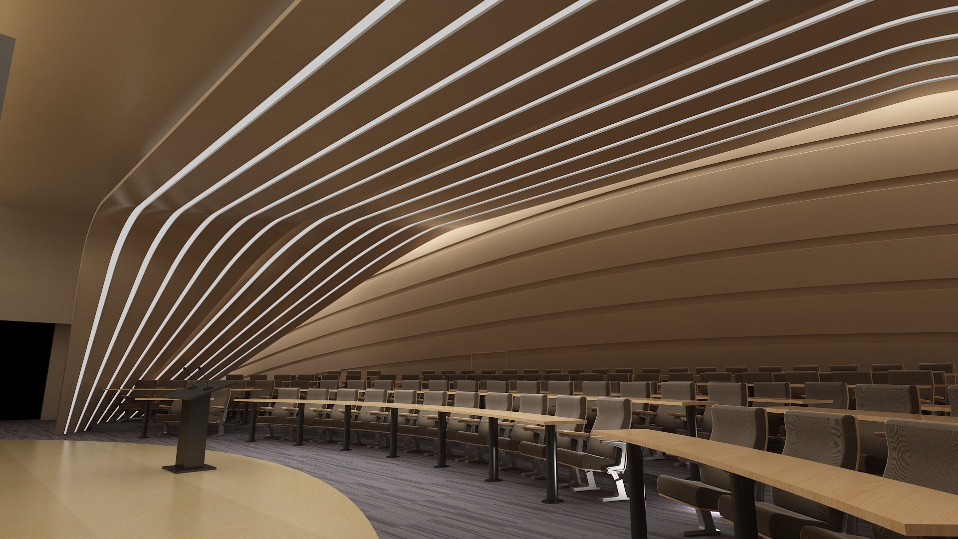 Circular Lecture Hall Model - TurboSquid 2210299