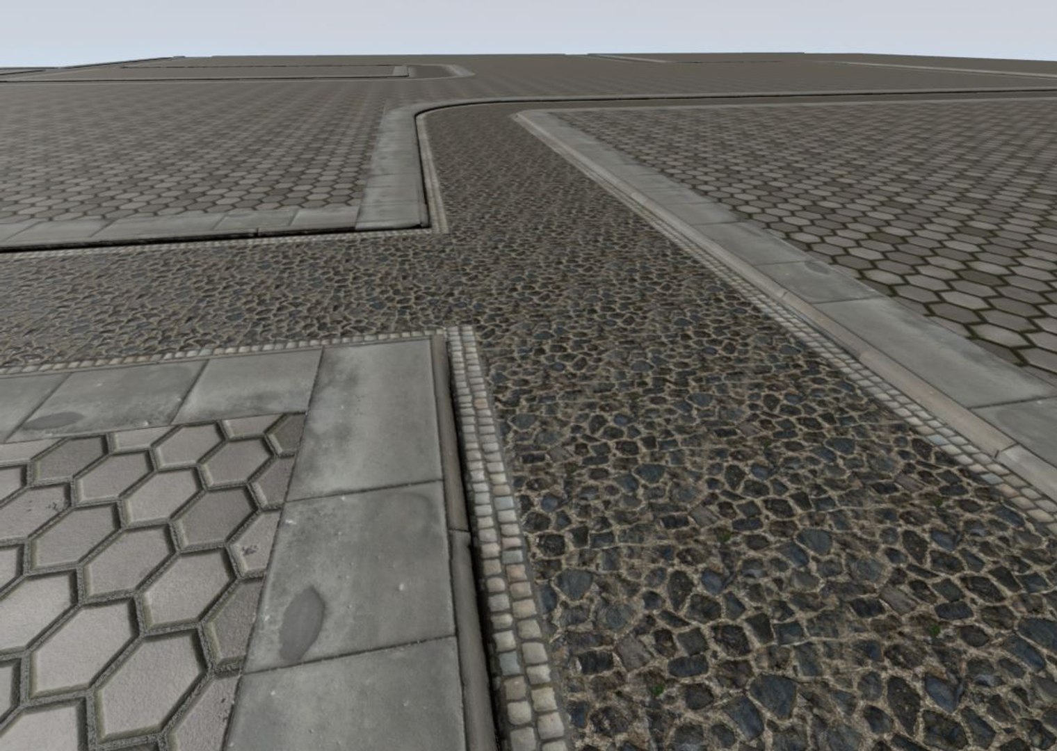 modular streets tunnel 3d model
