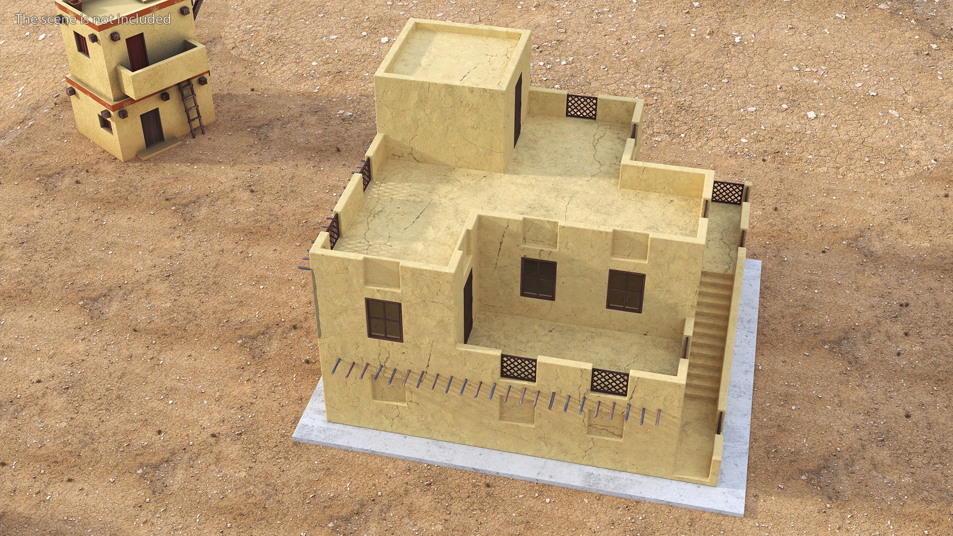 Two Levels Arabian Style House 3D Model - TurboSquid 2279794