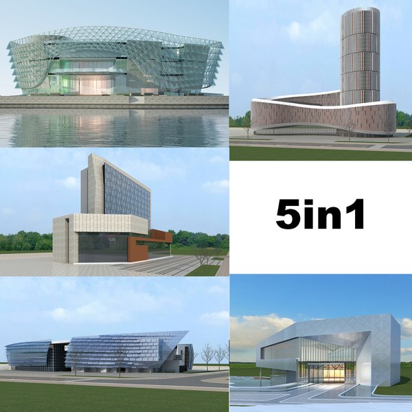 modelo 3d Colección de edificios modernos 03 - TurboSquid 1979409