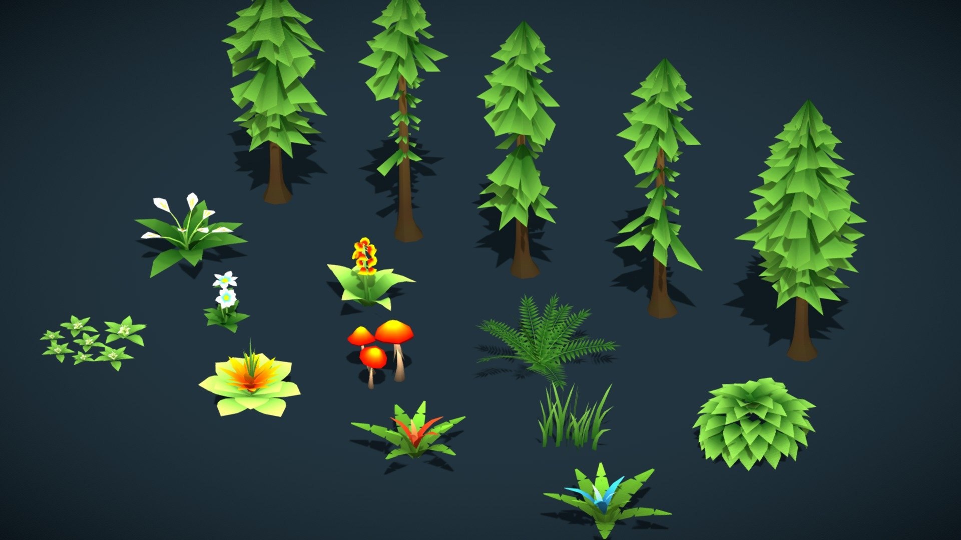 3D Model LOW POLY STYLIZED NATURE ASSETS PACK VOL-6 - TurboSquid 2310124