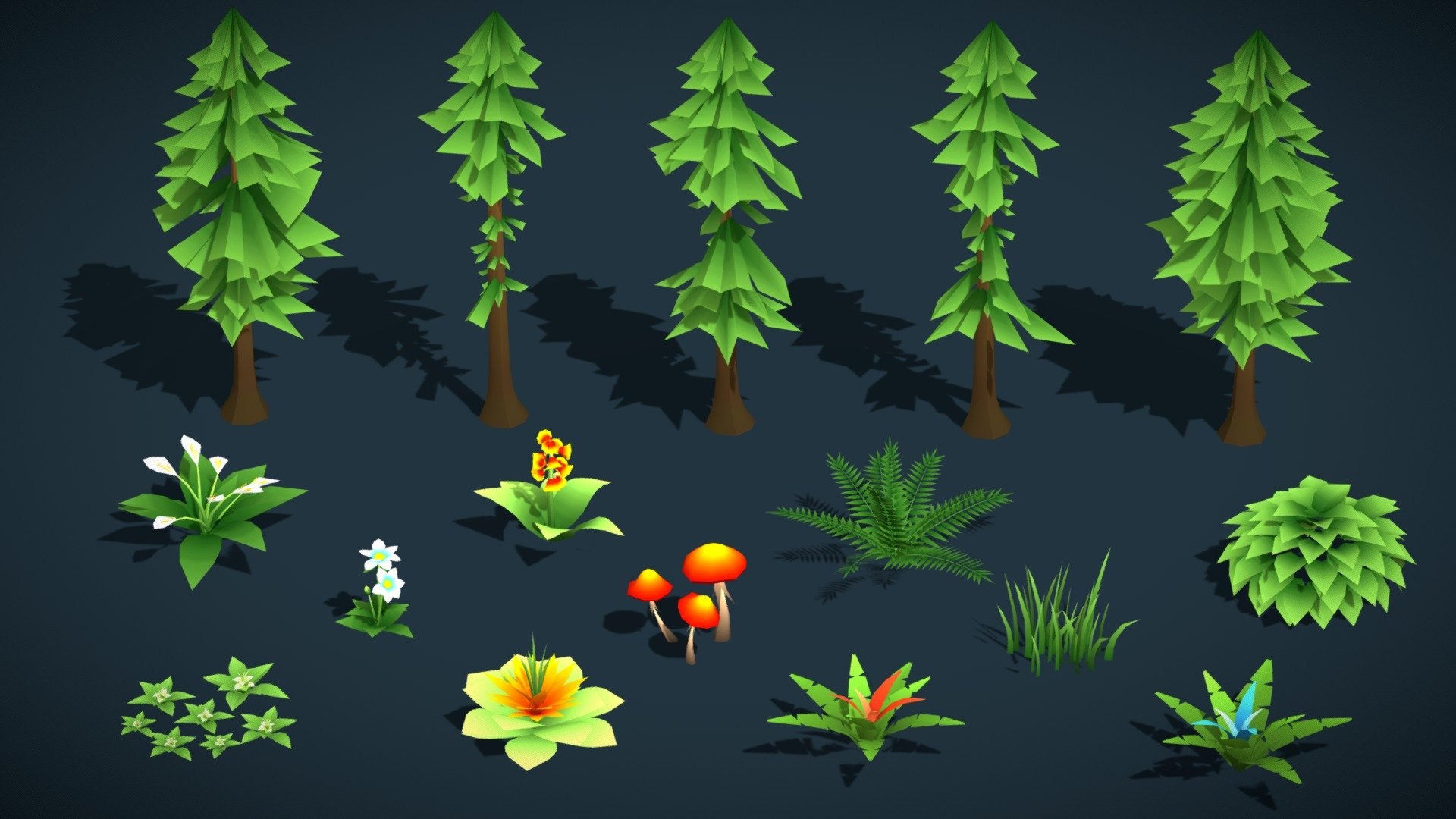 3D Model LOW POLY STYLIZED NATURE ASSETS PACK VOL-6 - TurboSquid 2310124