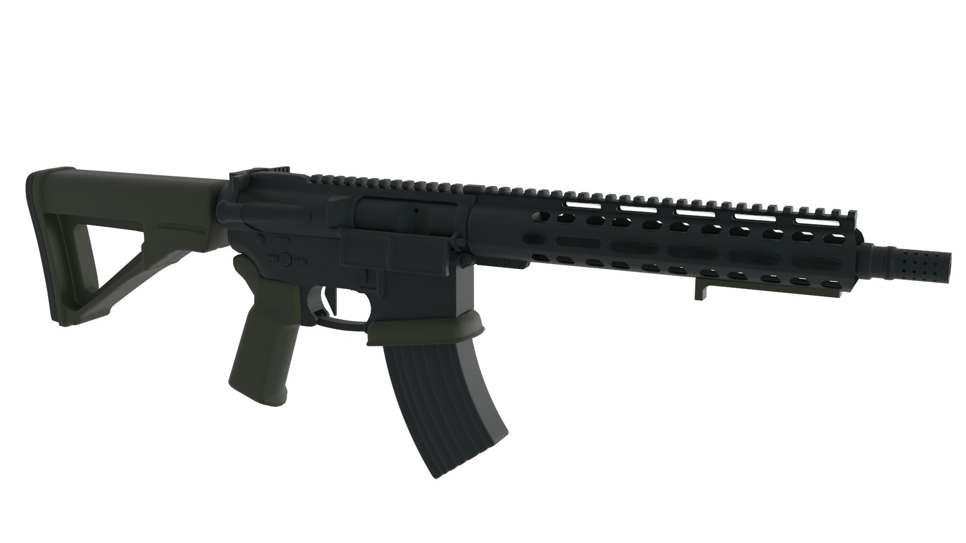 3D MK1 CQB 11 5 223W Army Green Model - TurboSquid 2388521