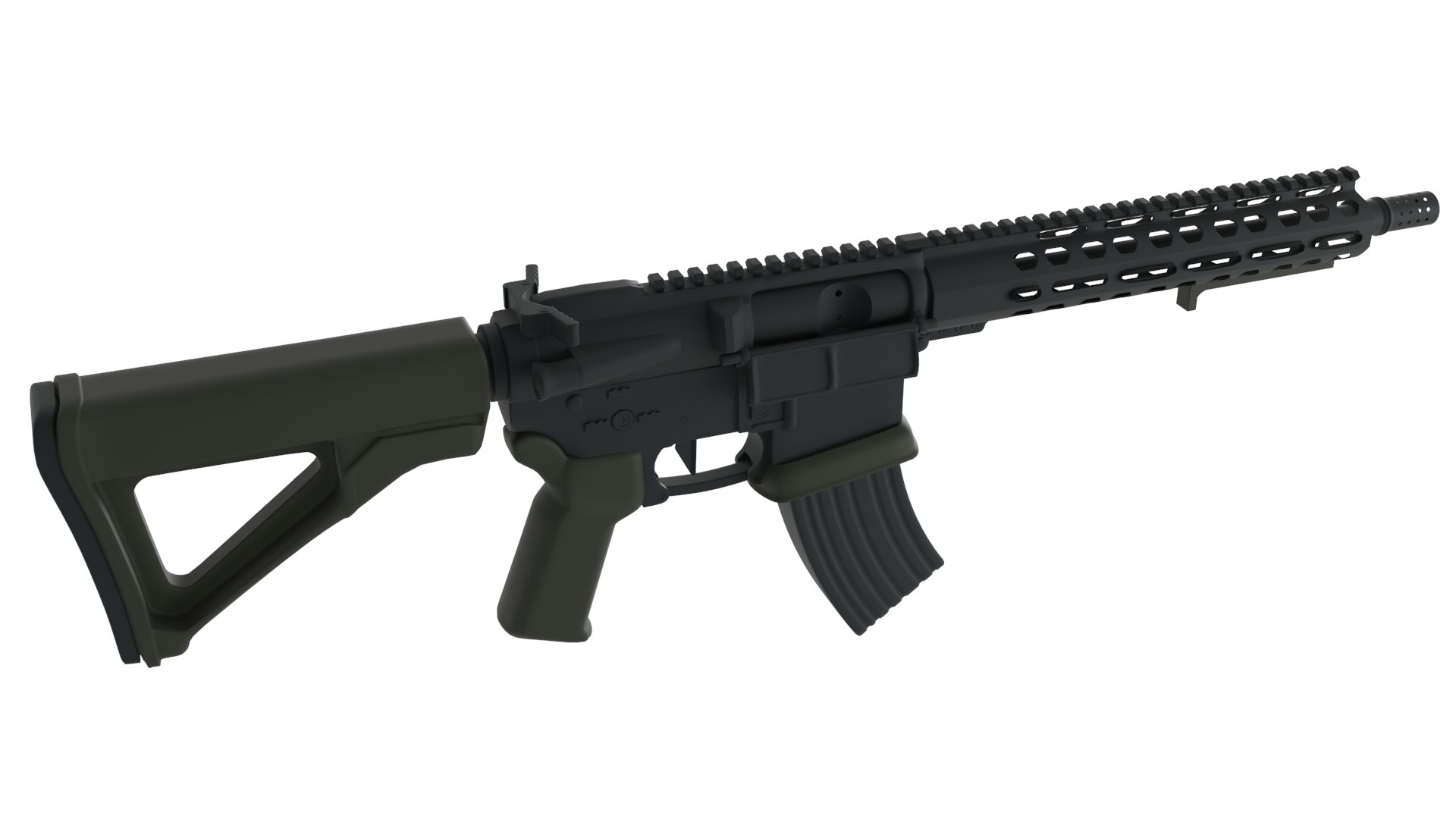 3D MK1 CQB 11 5 223W Army Green Model - TurboSquid 2388521