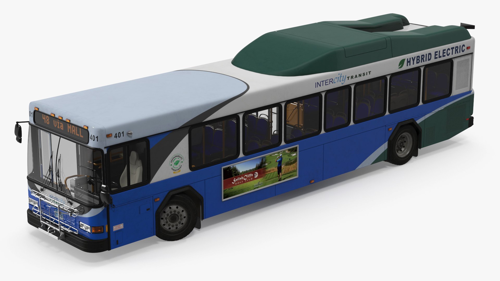 3d gillig advantage hybrid bus model