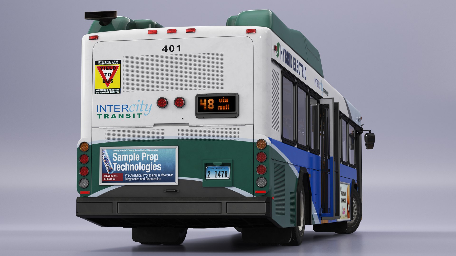 3d gillig advantage hybrid bus model