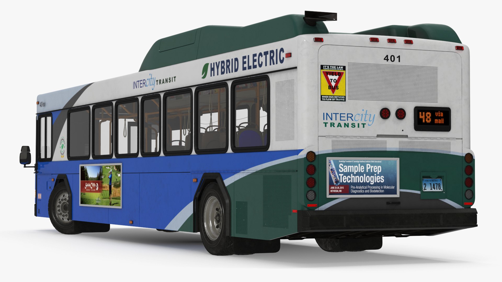 3d gillig advantage hybrid bus model