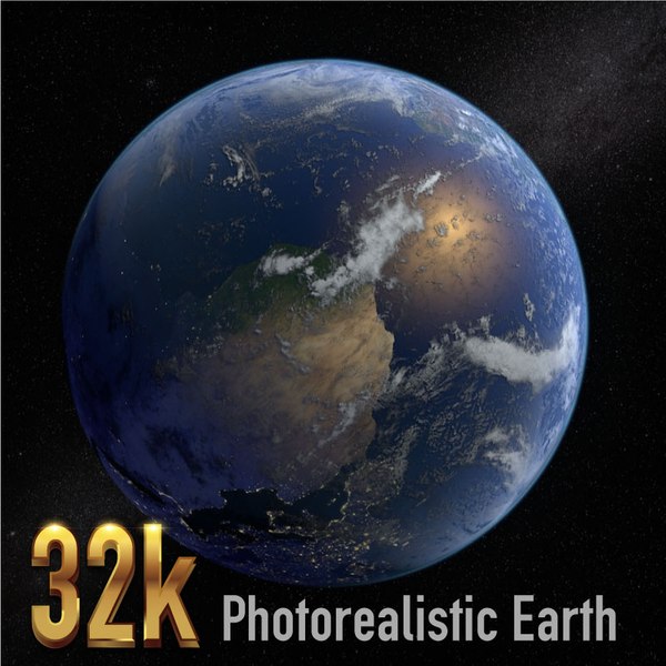 photorealistic earth 32k atmosphere 3d model