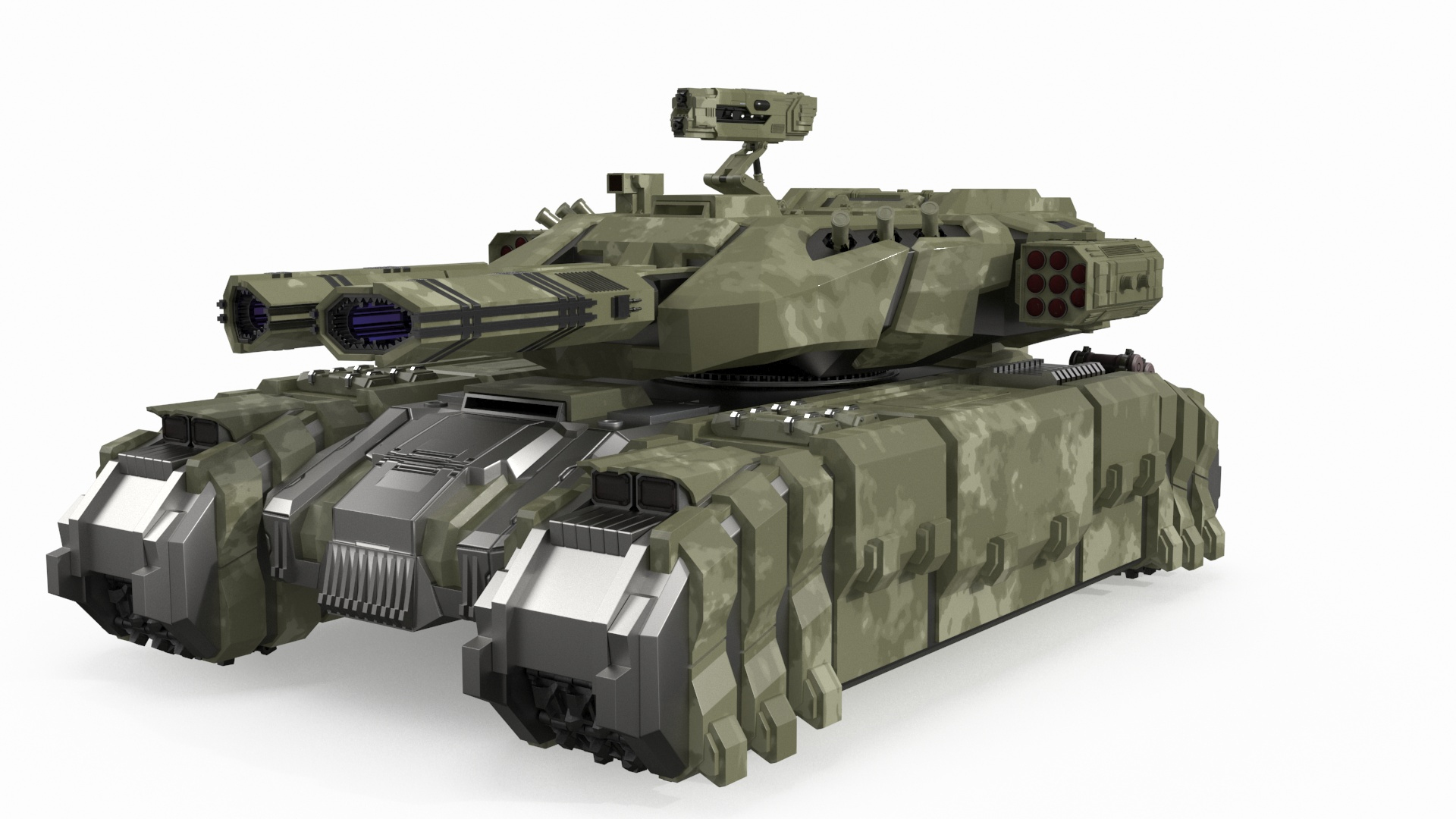 Sci Fi Heavy Tank Green Rigged 3D - TurboSquid 2278910