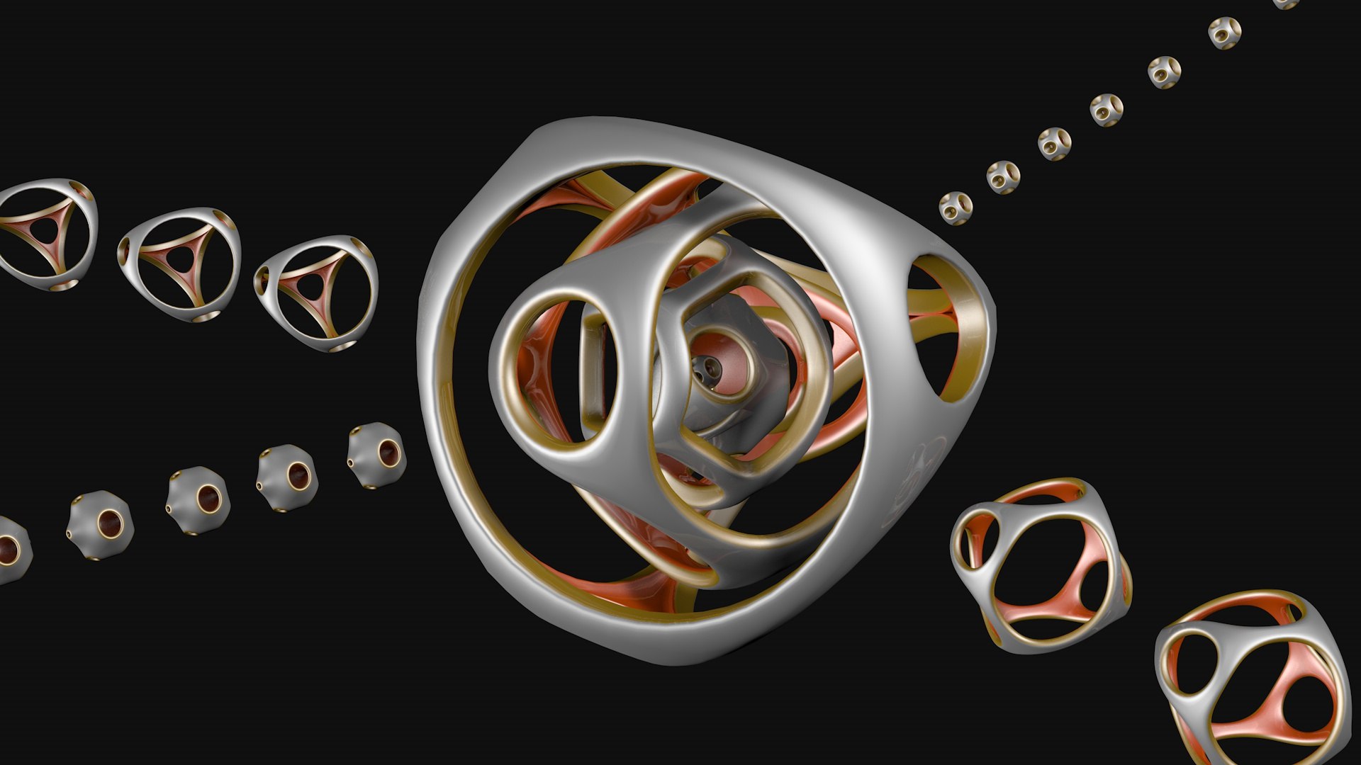 Sci-Fi Polyhedron Geometries Collection R1 3D Model - TurboSquid 2407391