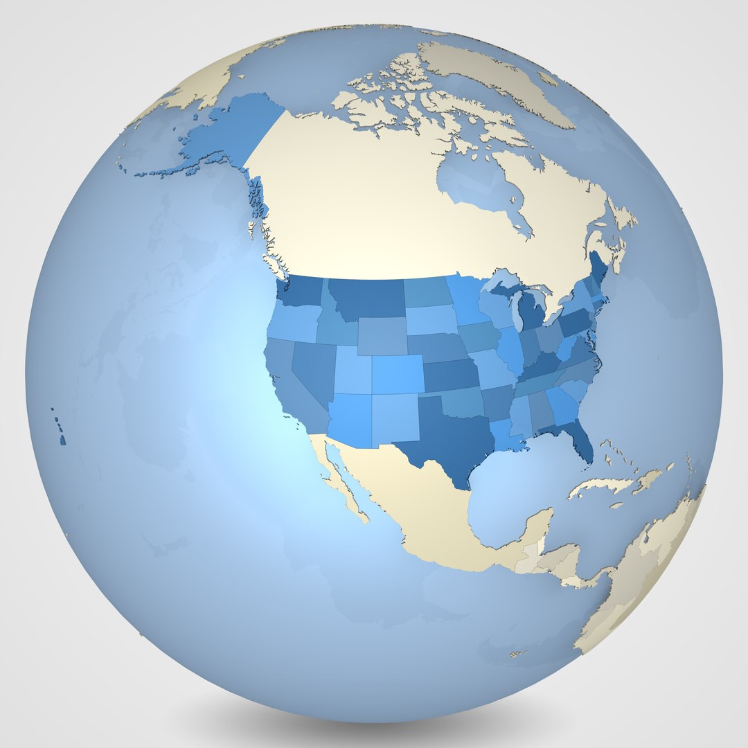 Planet Earth United States 3d Model