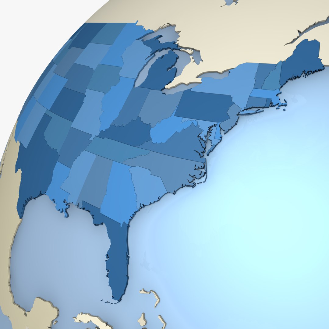 Planet Earth United States 3d Model