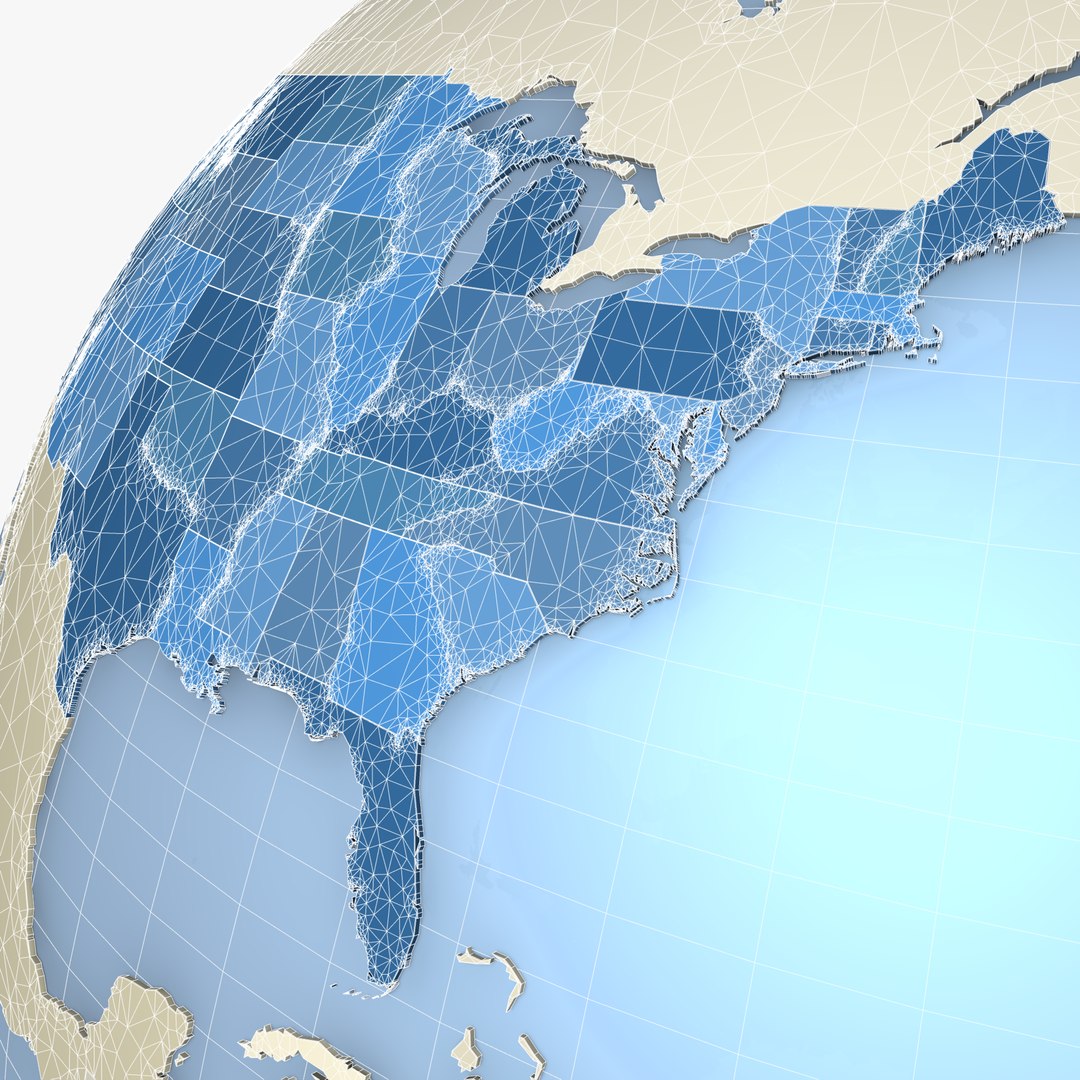 Planet Earth United States 3d Model