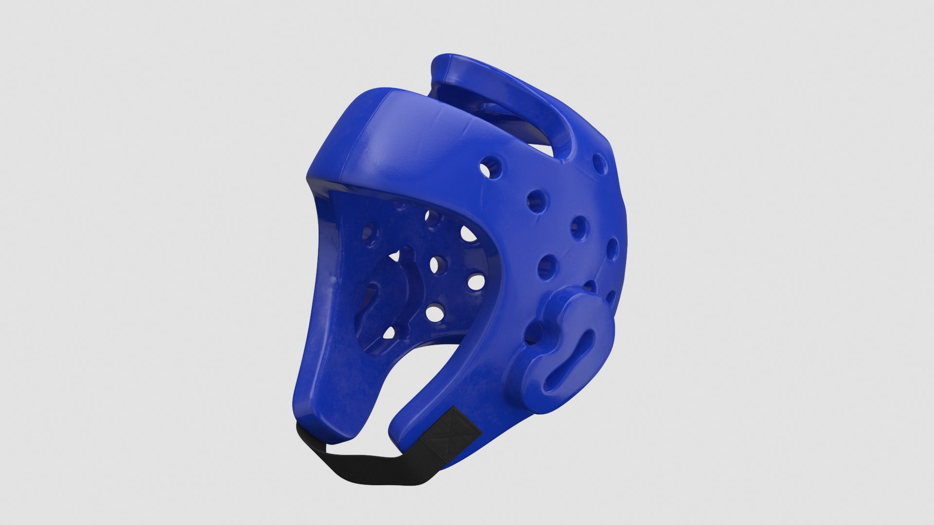 3D Model Karate Headgear Blue - TurboSquid 2088560
