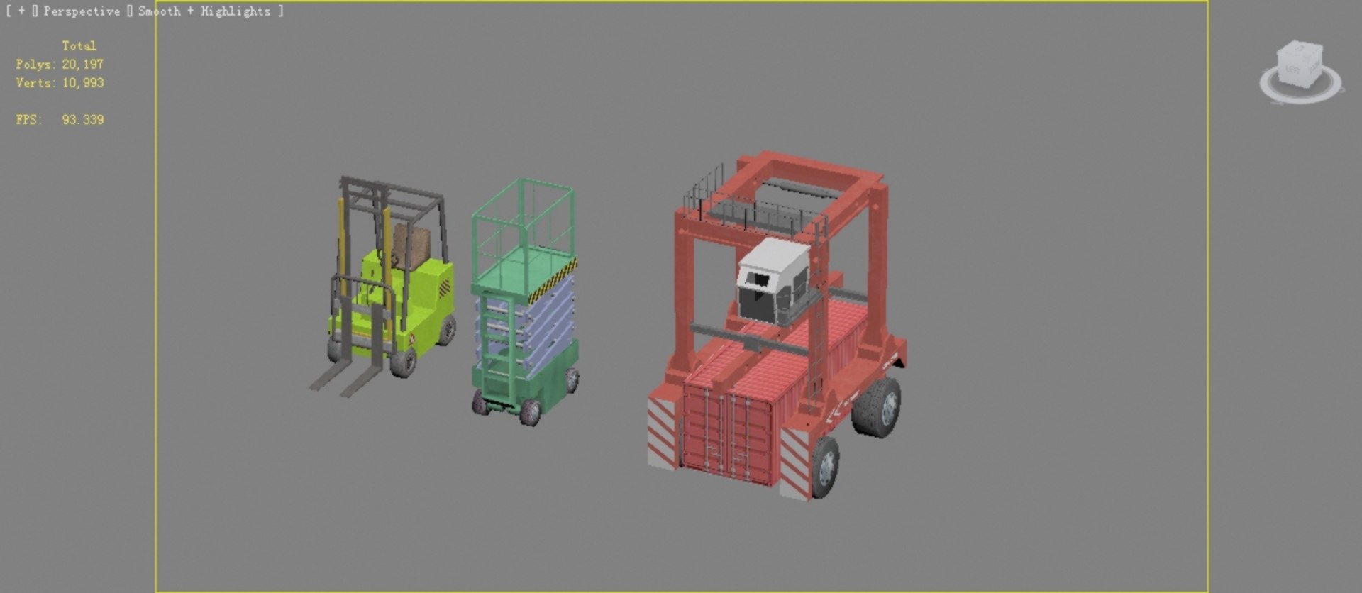 Scissor lift forklift straddle carrier collection 3D model - TurboSquid ...