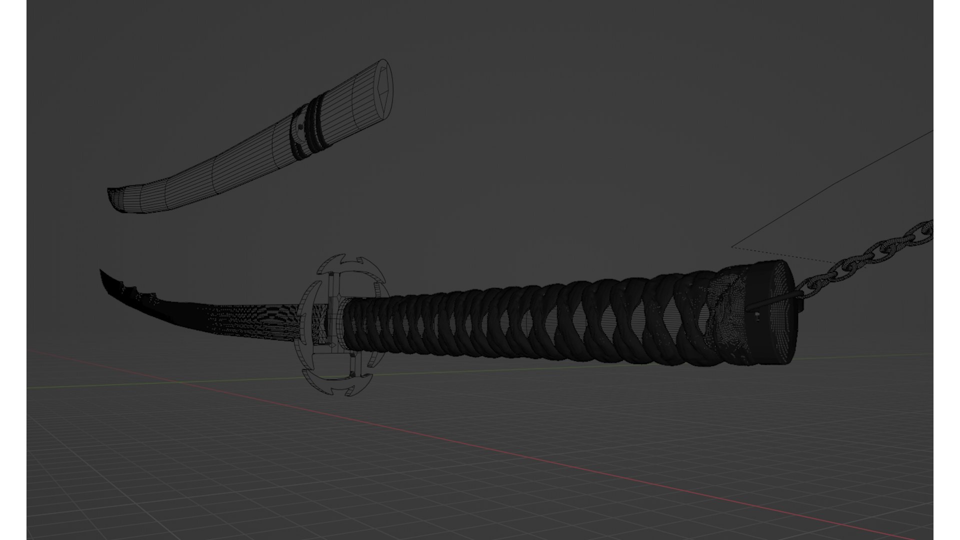 3D BLEACH Katana - Ichigo Zangetsu Model - TurboSquid 1976109