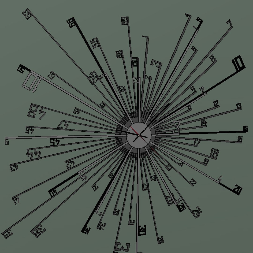 Complicated Wall Clock 3d Max