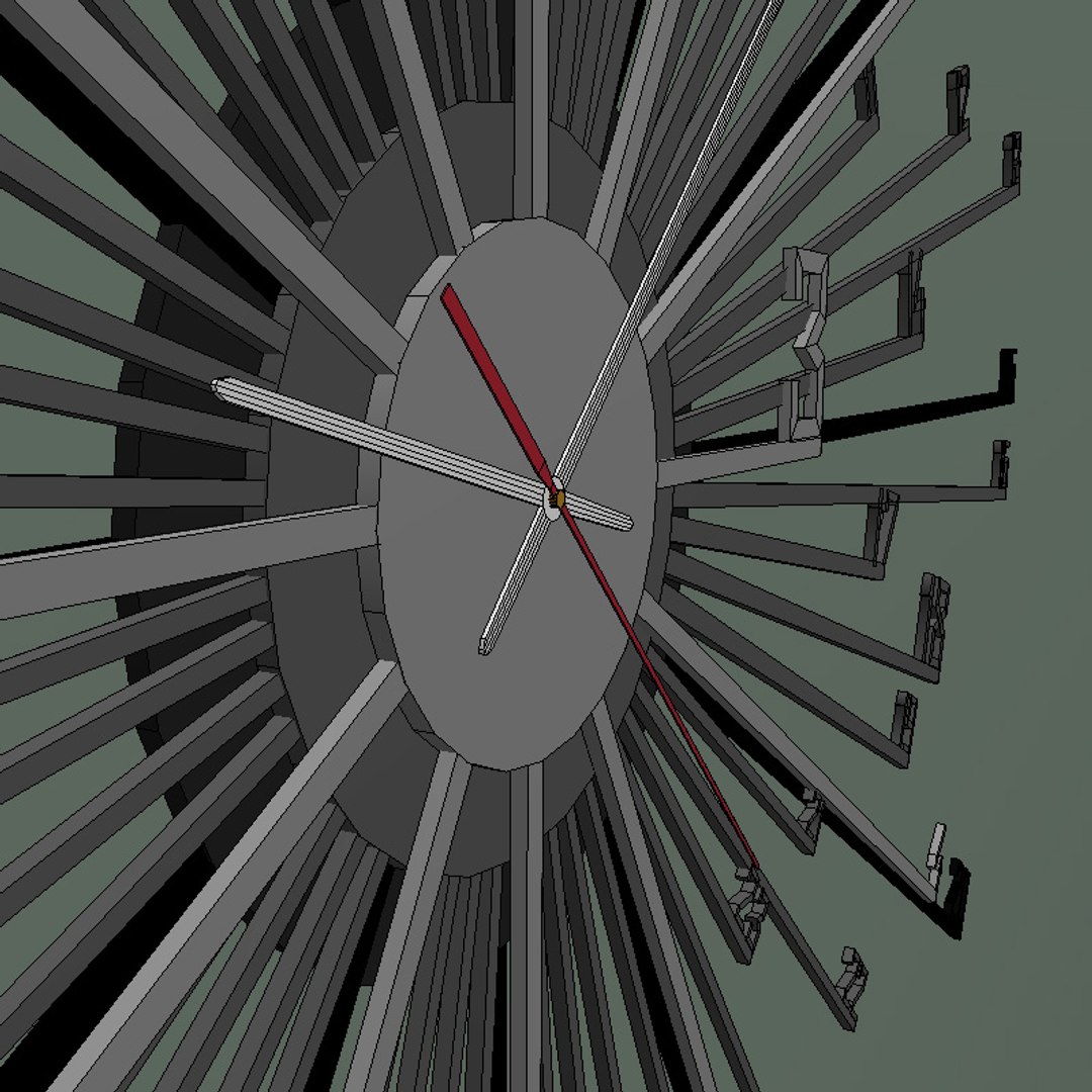 Complicated Wall Clock 3d Max