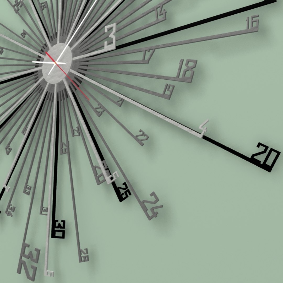 Complicated Wall Clock 3d Max