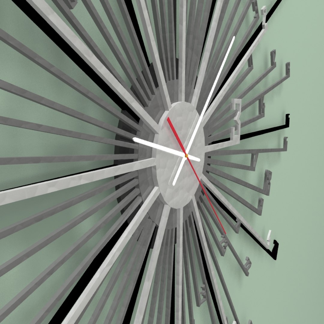 Complicated Wall Clock 3d Max
