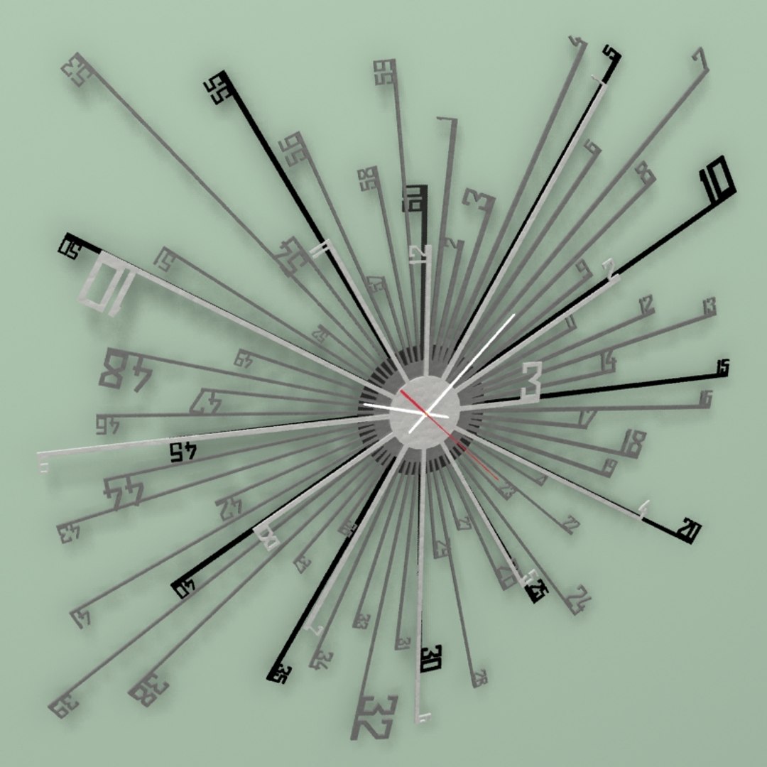 Complicated Wall Clock 3d Max