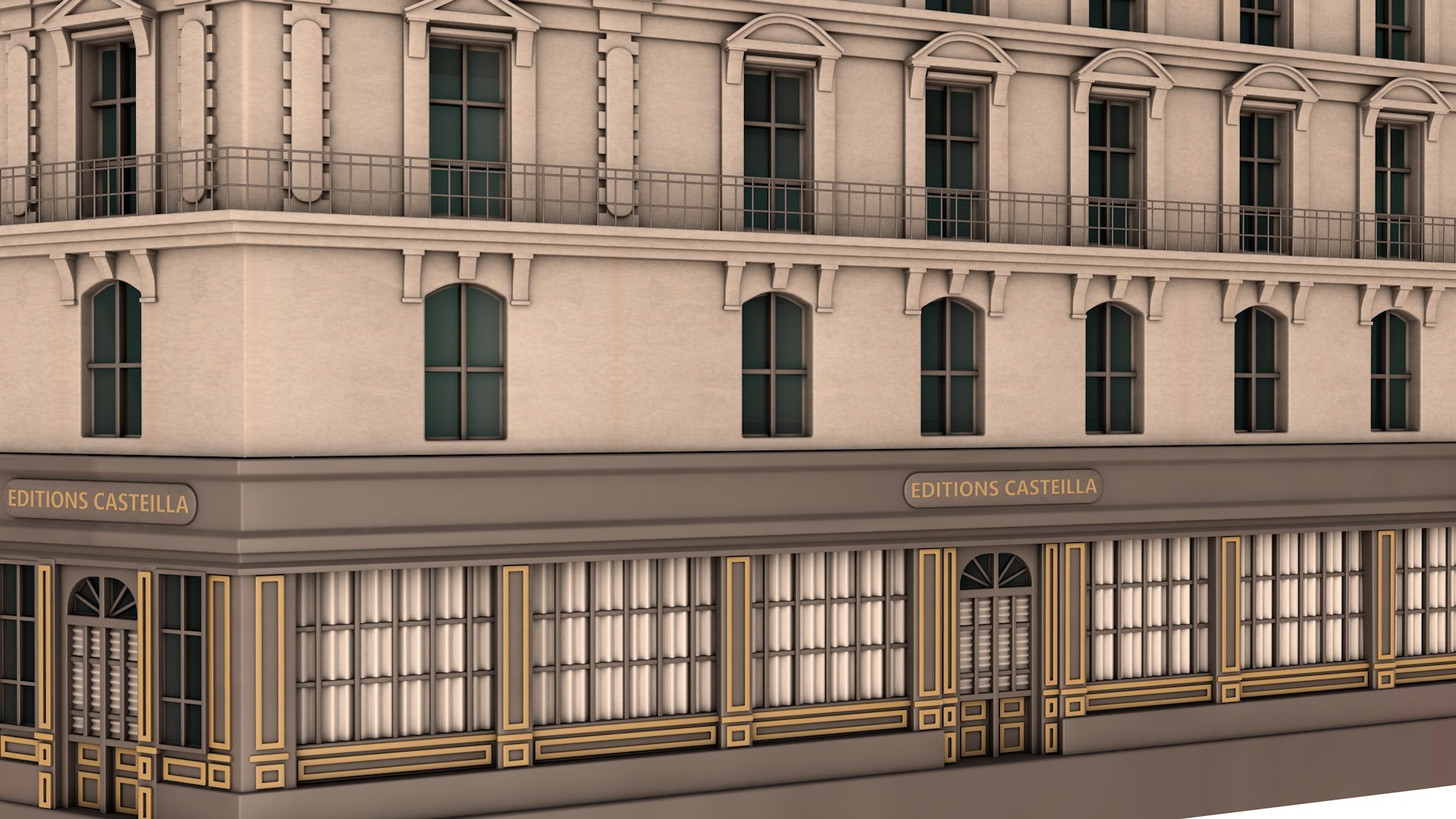 3D Paris Corner Traditional Building - TurboSquid 2339931