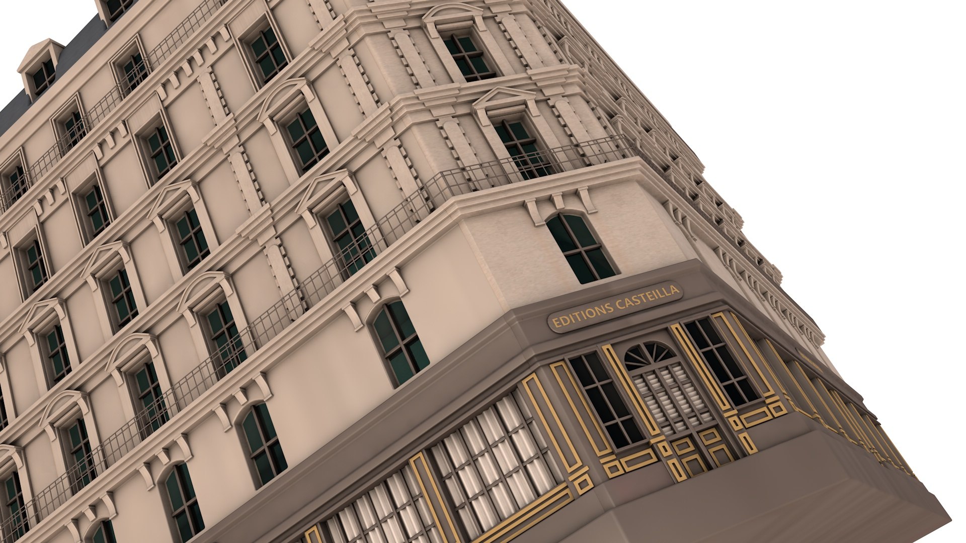 3D Paris Corner Traditional Building - TurboSquid 2339931