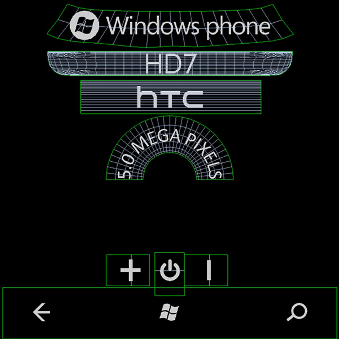 3d model of htc hd7