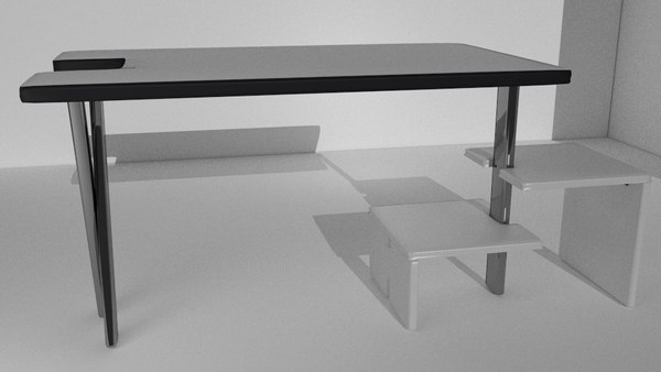 modern desk 3ds