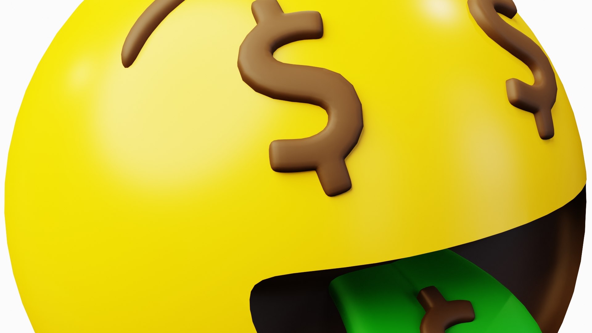 3D Money Eyes Tongue Face Emoticon Emoji Or Smiley - TurboSquid 2114045