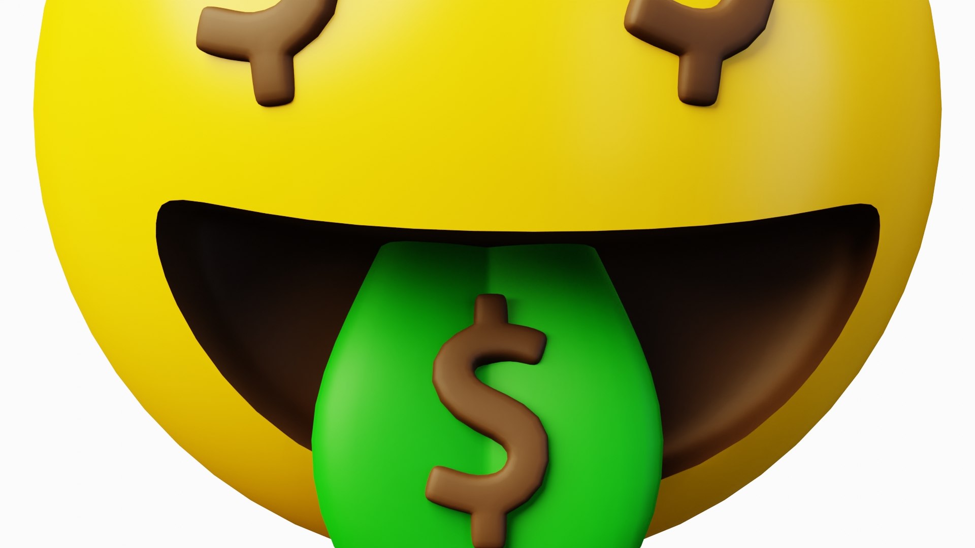 3D Money Eyes Tongue Face Emoticon Emoji Or Smiley - TurboSquid 2114045