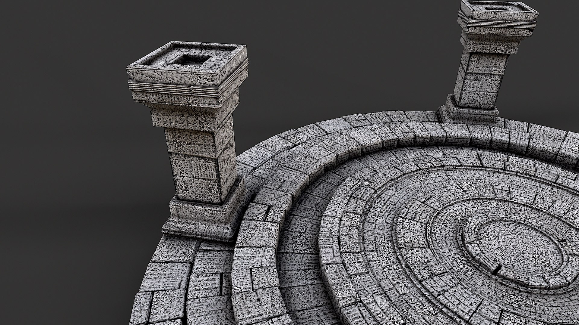 3D Ancient Circular Stone Platform Altar 3 Model - TurboSquid 2360045