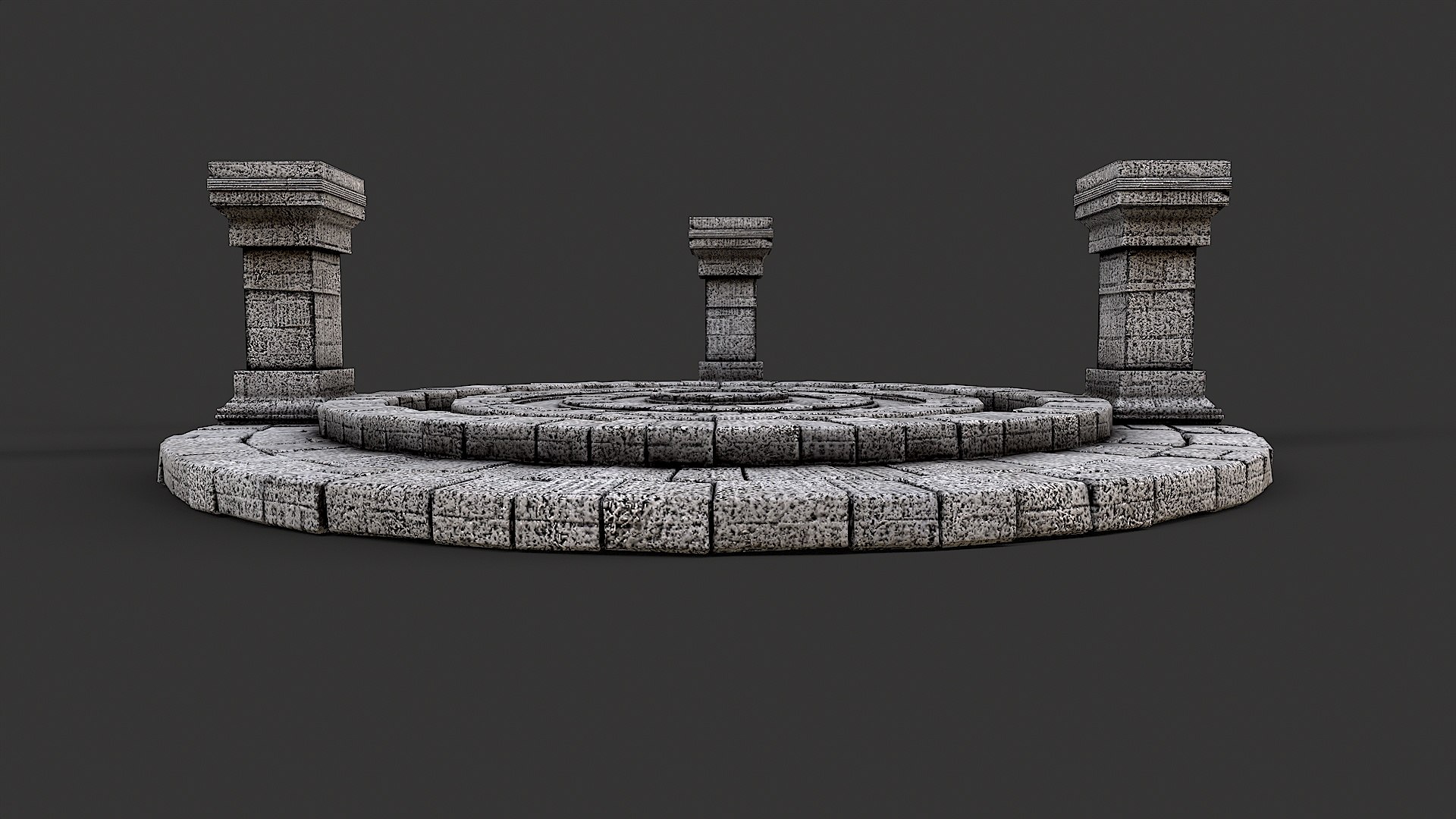3D Ancient Circular Stone Platform Altar 3 Model - TurboSquid 2360045