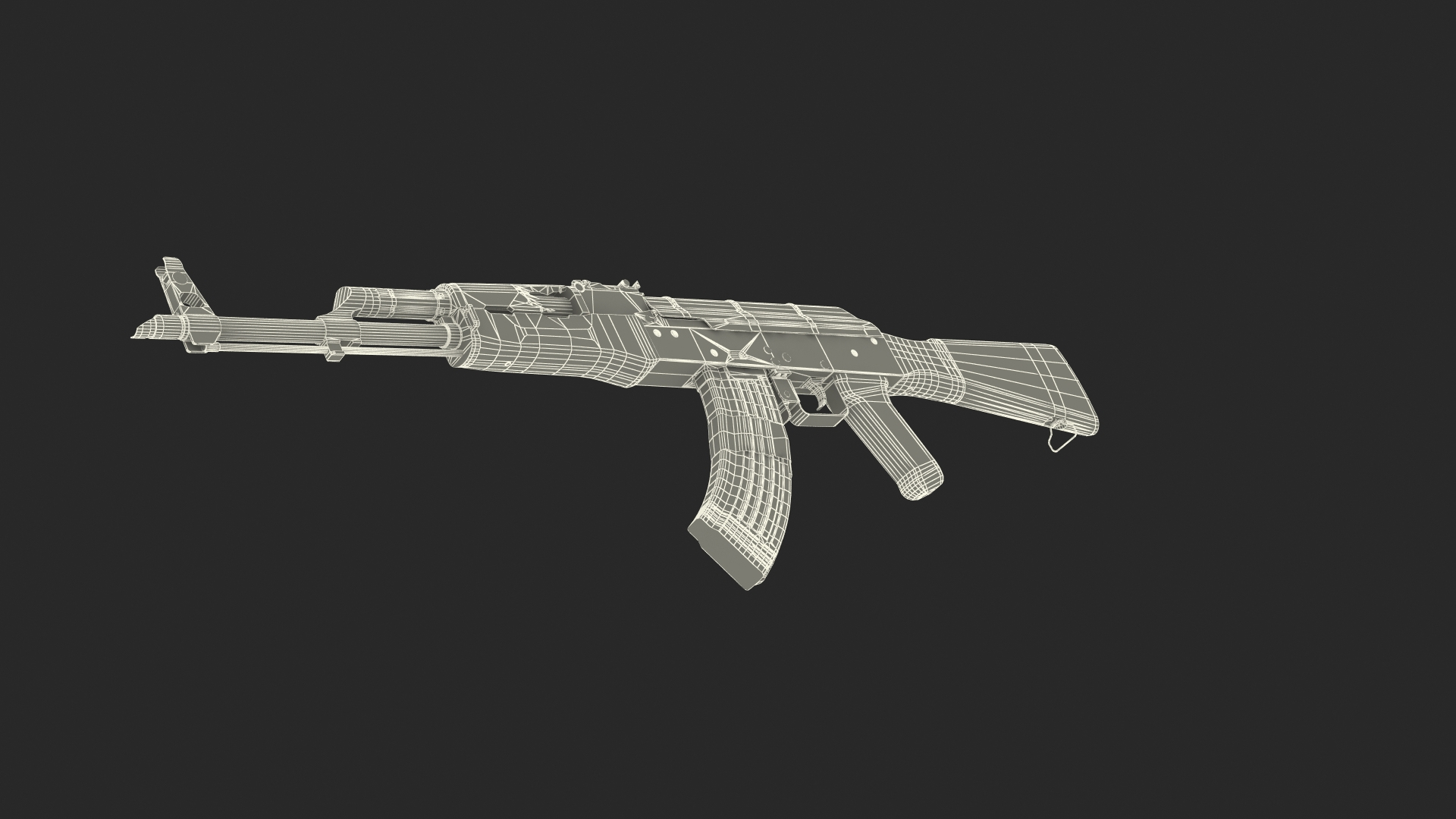 Damaged AK47 AAA Game Weapon 3D Model - TurboSquid 2099645