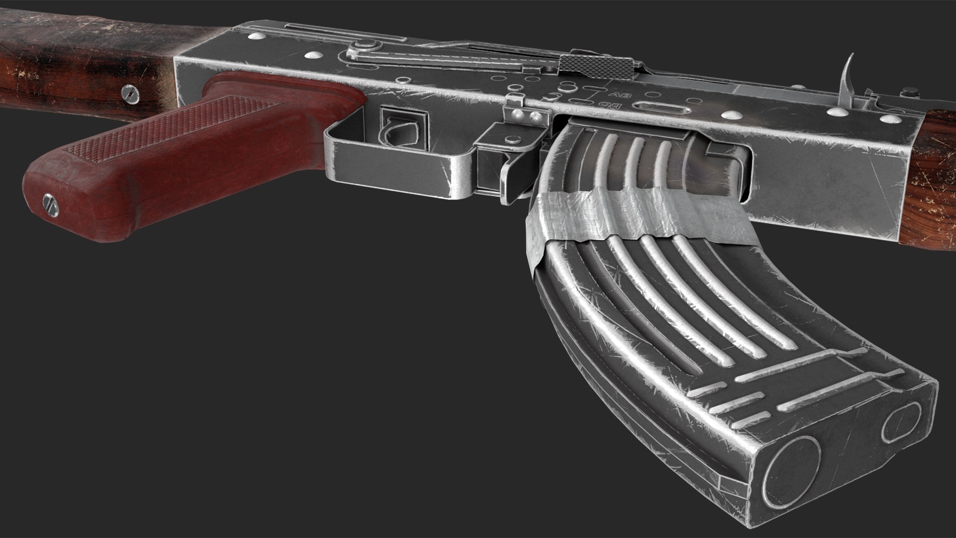 Damaged AK47 AAA Game Weapon 3D model - TurboSquid 2099645