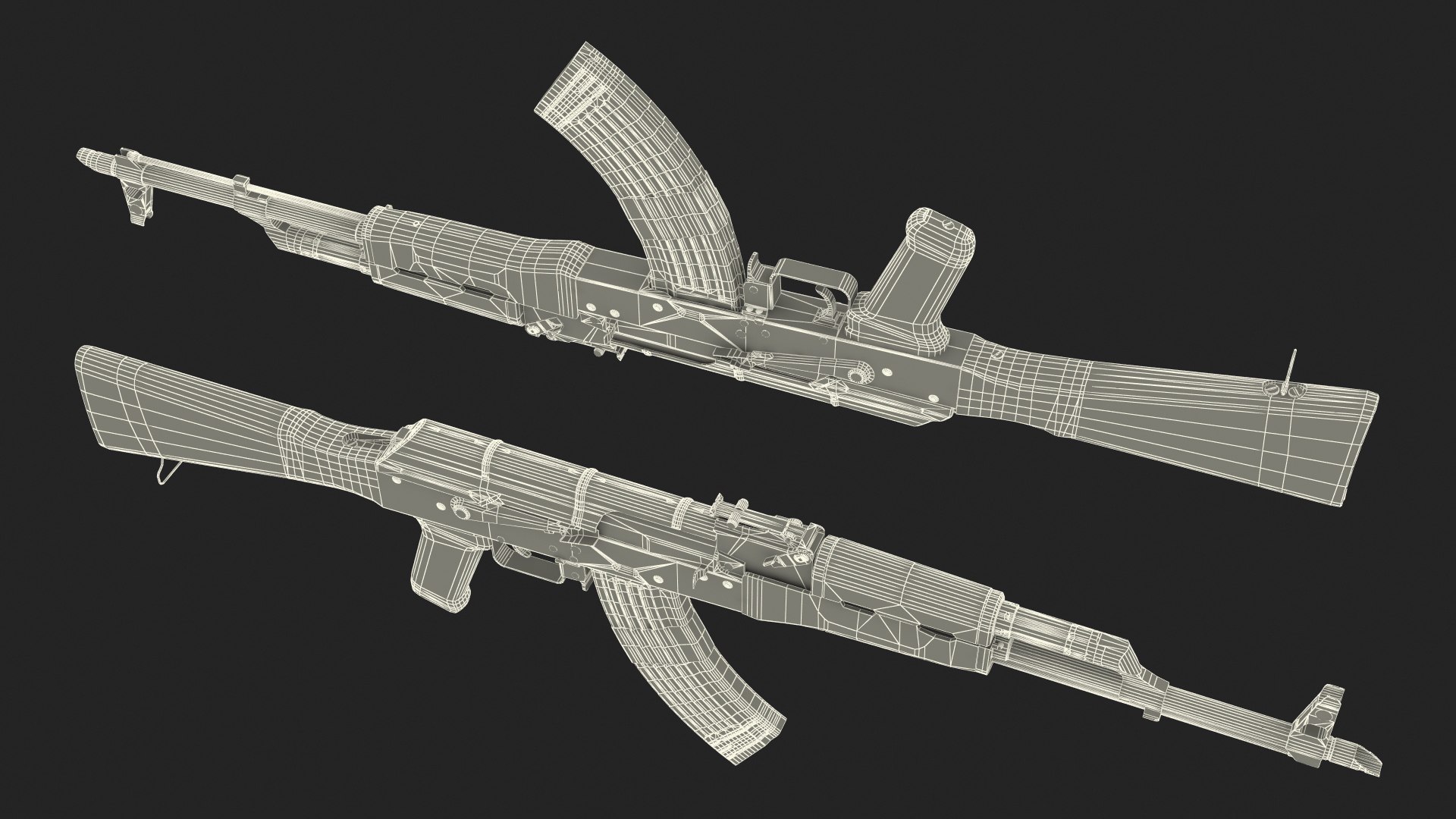 Damaged AK47 AAA Game Weapon 3D model - TurboSquid 2099645