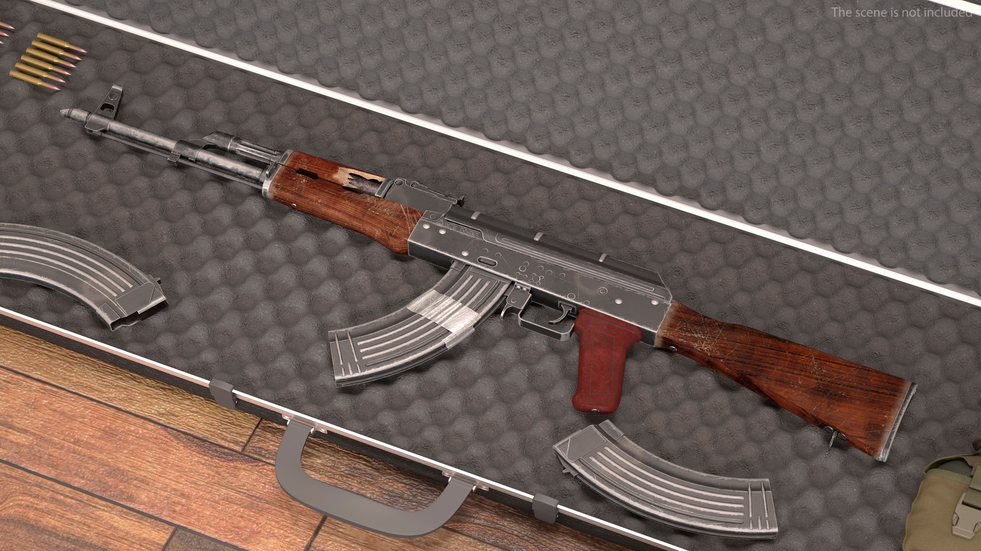 Damaged AK47 AAA Game Weapon 3D Model - TurboSquid 2099645