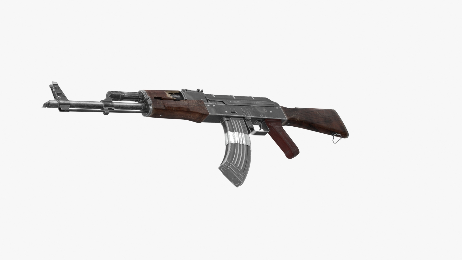 Damaged AK47 AAA Game Weapon 3D Model - TurboSquid 2099645