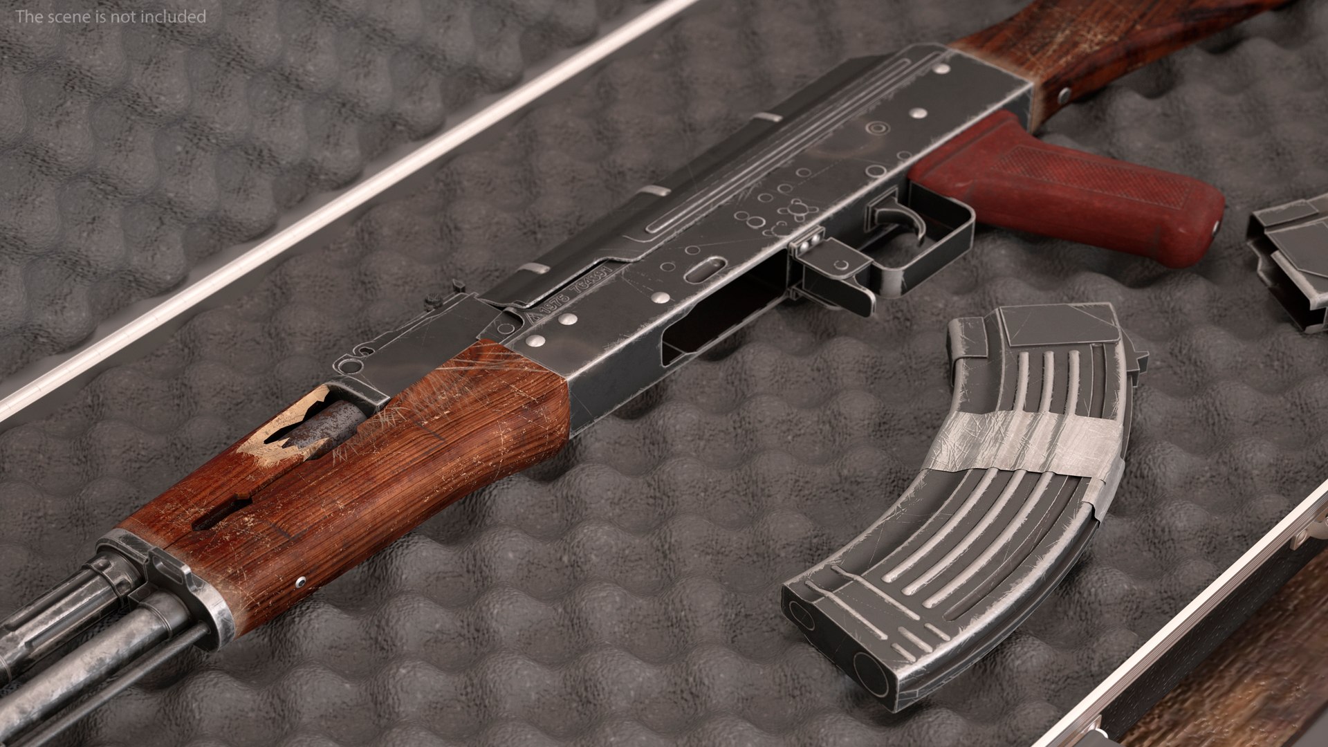 Damaged AK47 AAA Game Weapon 3D Model - TurboSquid 2099645