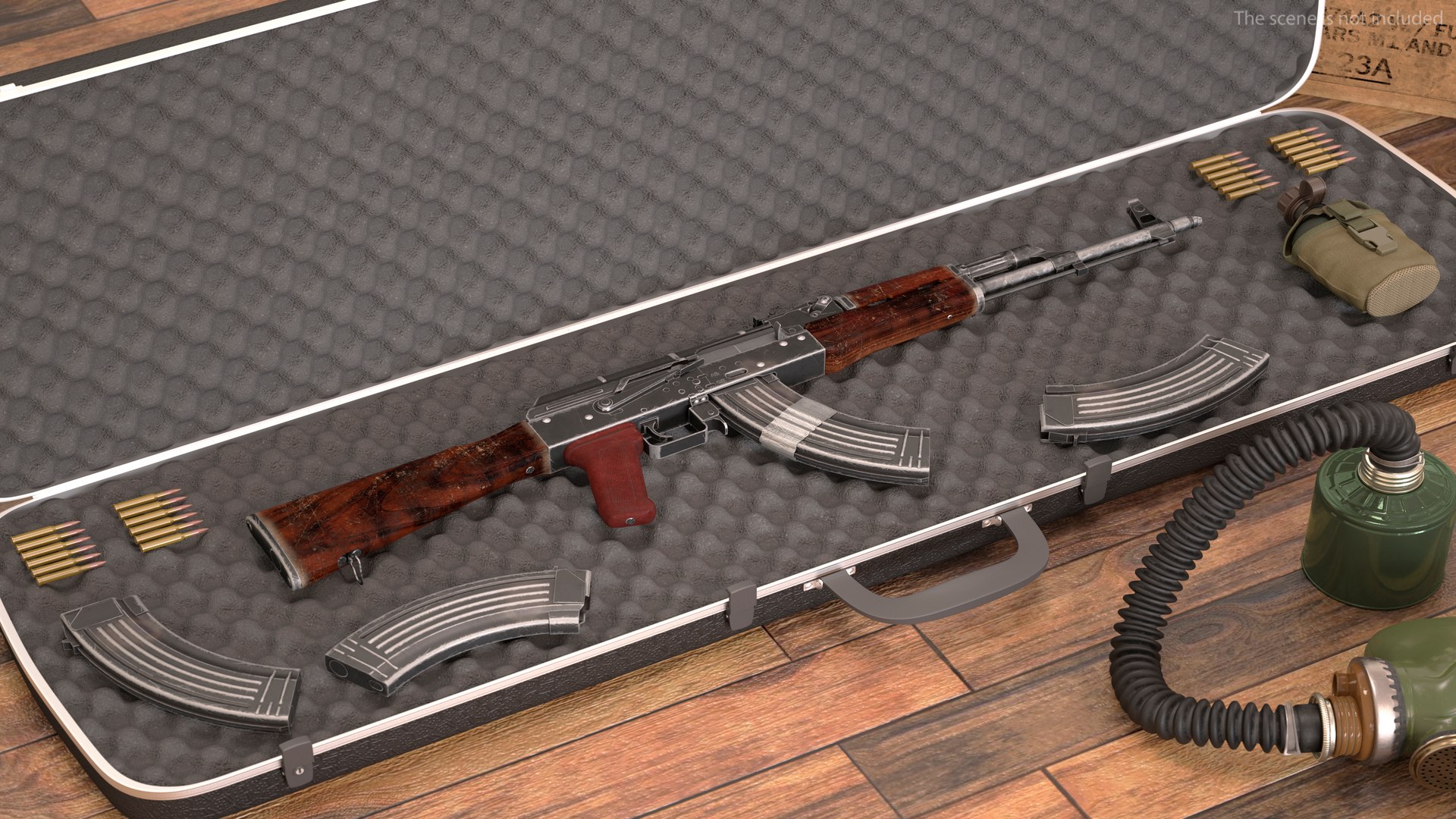 Damaged AK47 AAA Game Weapon 3D Model - TurboSquid 2099645