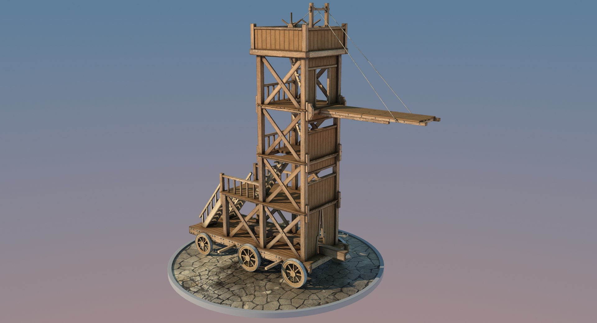 3D Medieval Siege Tower - TurboSquid 1193930